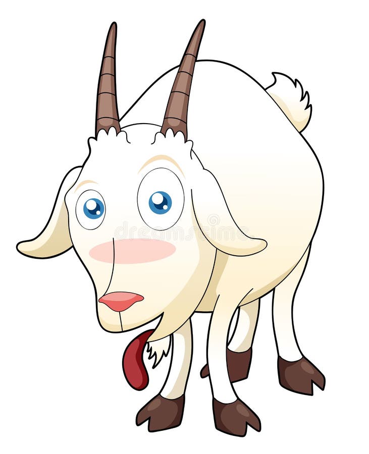 Grappige geit vector illustratie. Illustration of landbouwbedrijf ...