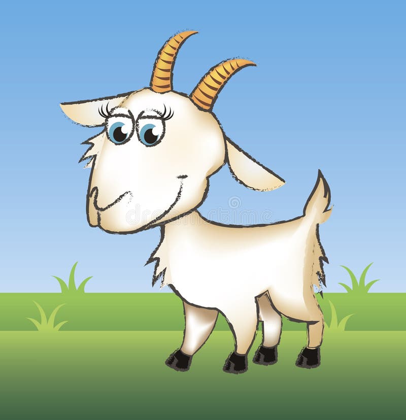 Grappige geit vector illustratie. Illustration of chinees - 49985184