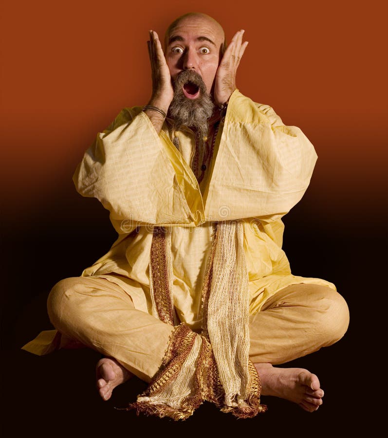 Grappige Goeroe stock afbeelding. Image of mond, profeet - 3004665