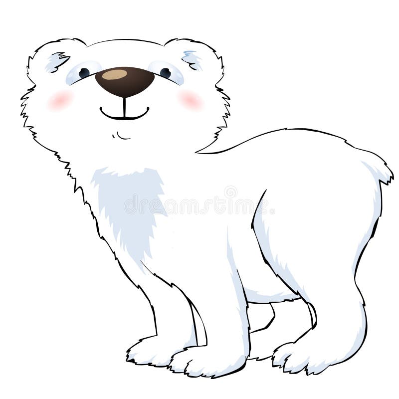 Grappige ijsbeer stock illustratie. Illustration of leven - 19794659