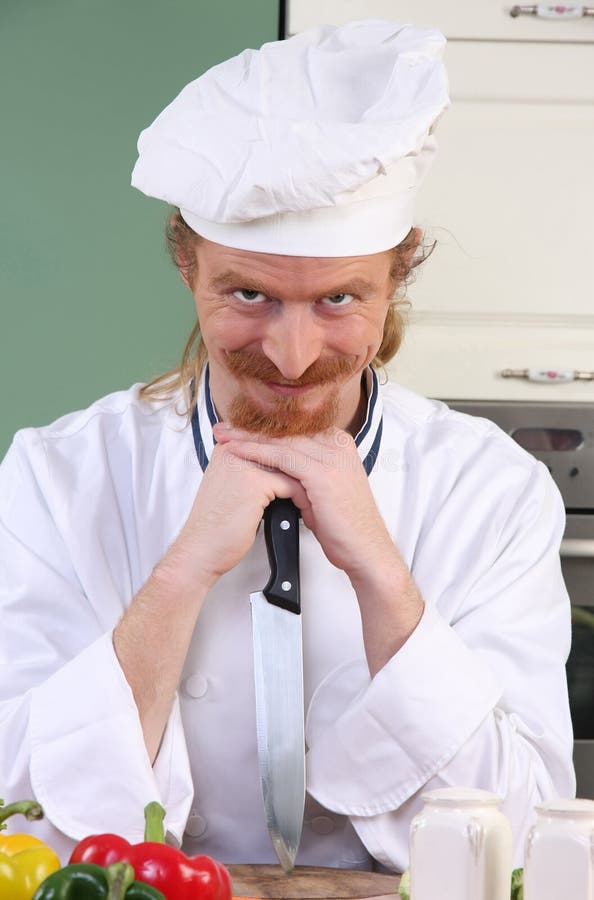 Grappige Jonge Chef-kok Met Een Mes Stock Afbeelding - Image of ... Grappige Jonge Chef-kok Met Een Mes Stock Afbeelding - Image of ...