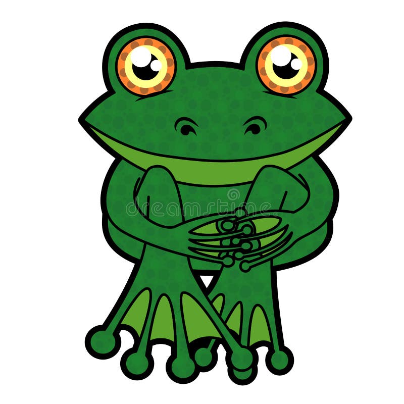 Grappige kikker stock illustratie. Illustration of huisdieren - 31702145