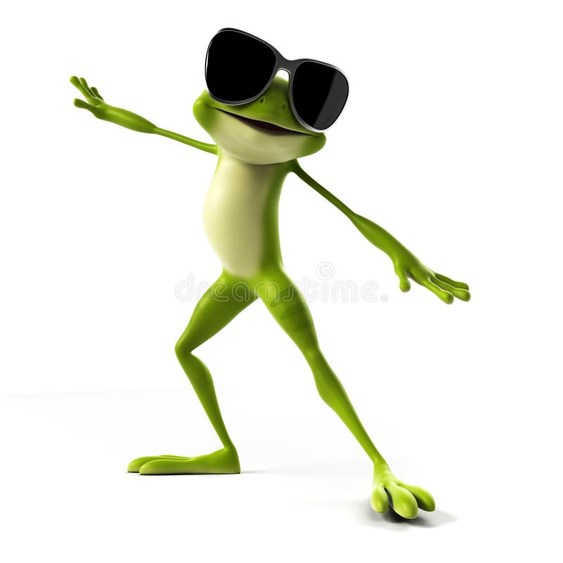 Grappige kikker - karakter stock illustratie. Illustration of kikker ...