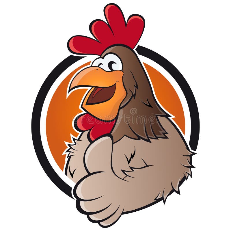 Grappig Kip En Fried Chicken Catoon Vector Vector Illustratie ...