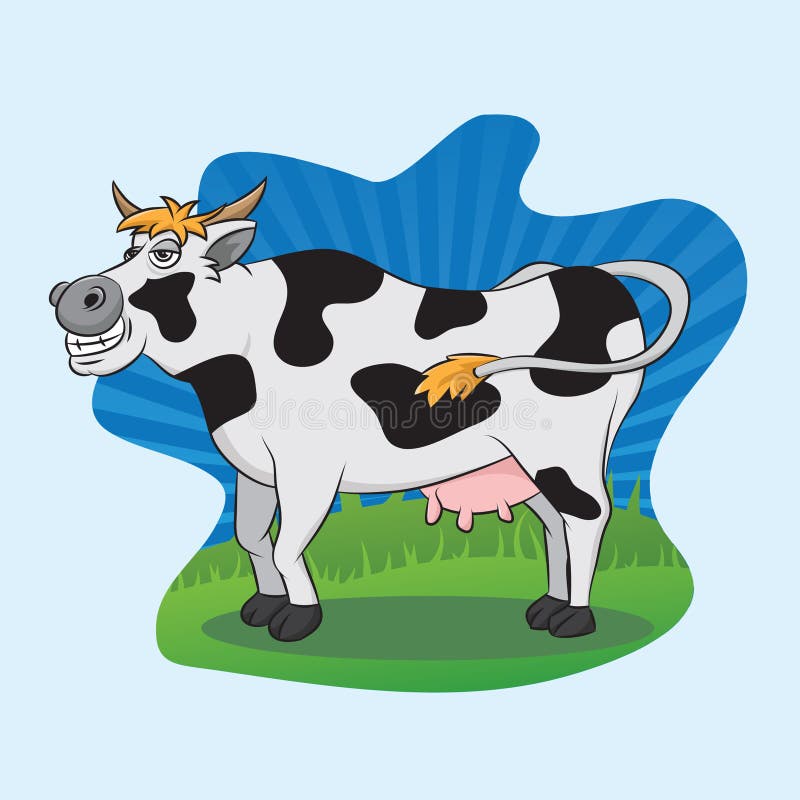 Grappige Koe vector illustratie. Illustration of dieren - 30552929