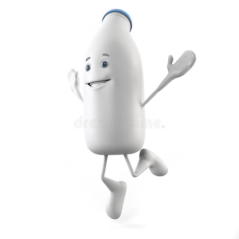 Grappige melkfles stock illustratie. Illustration of melk - 25523907