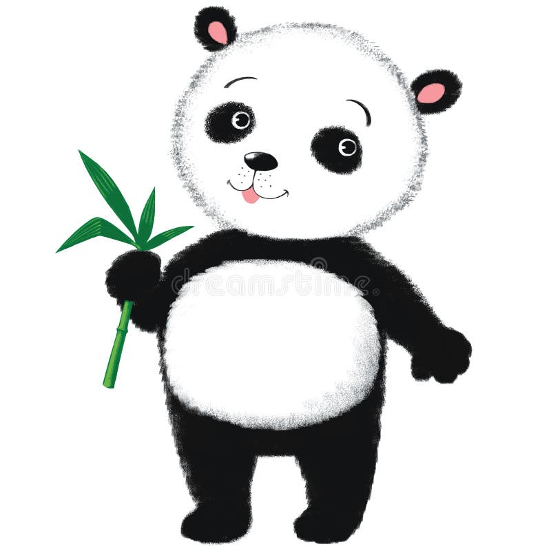 Grappige panda vector illustratie. Illustration of bamboe - 38602361