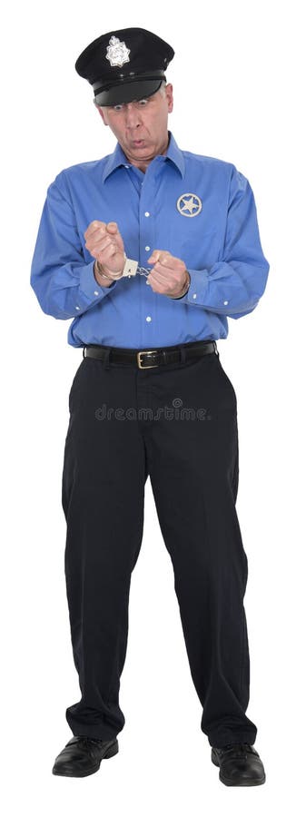 Politie, Cop, Veiligheidsagent Chase Bad Guy Isolated Stock Foto ...