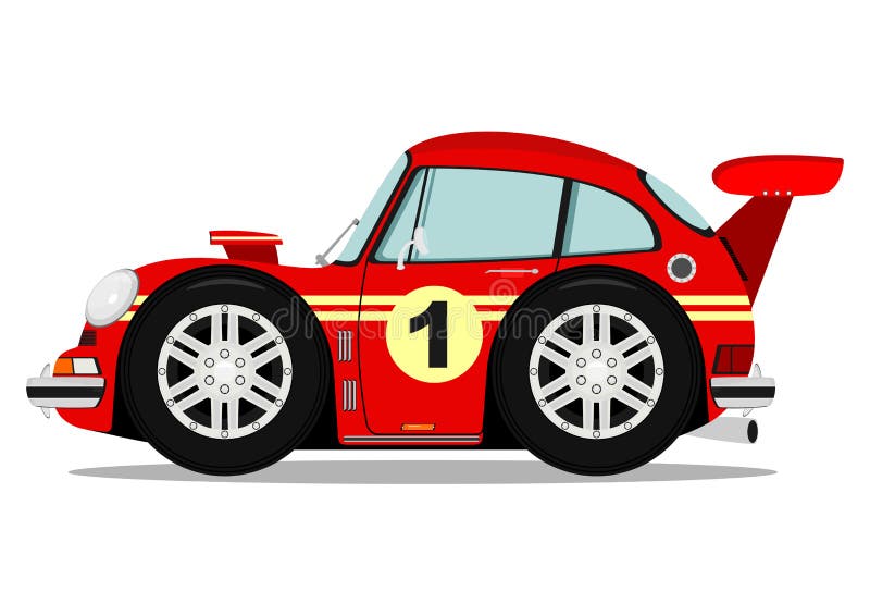 Grappige sportwagen vector illustratie. Illustration of convertibel ...