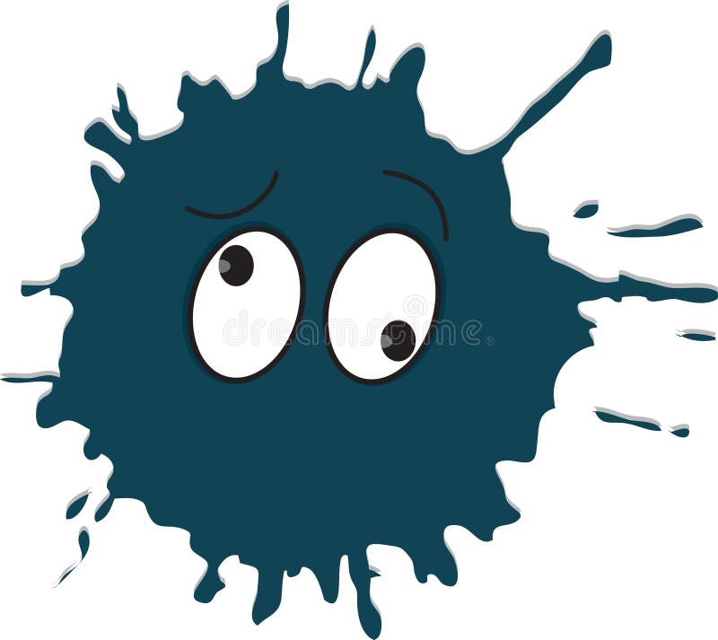 Grappige vlek met ogen vector illustratie. Illustration of vloeistof ...