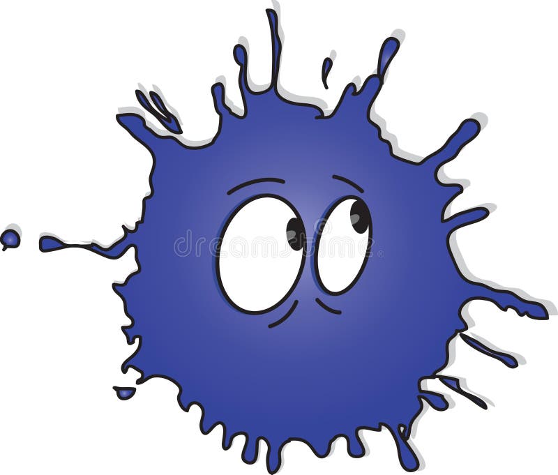 Grappige vlek met ogen vector illustratie. Illustration of bedrijf ...