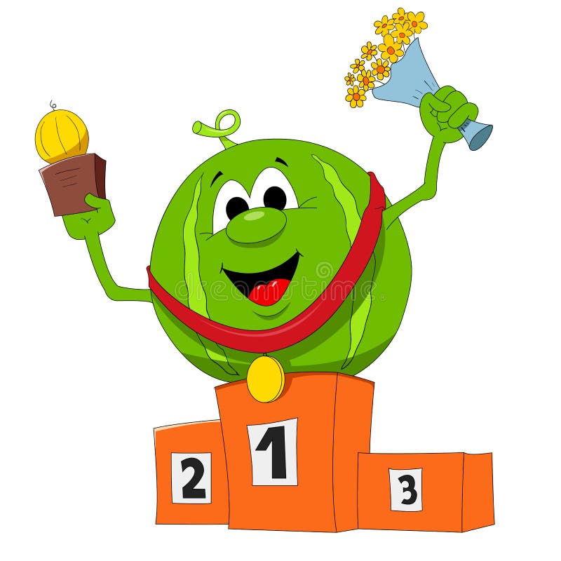 Grappige winnaar vector illustratie. Illustration of illustratie - 42476517