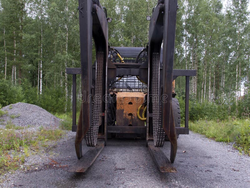 Grapple loader tractor stock image. Image of agriculture - 5082455