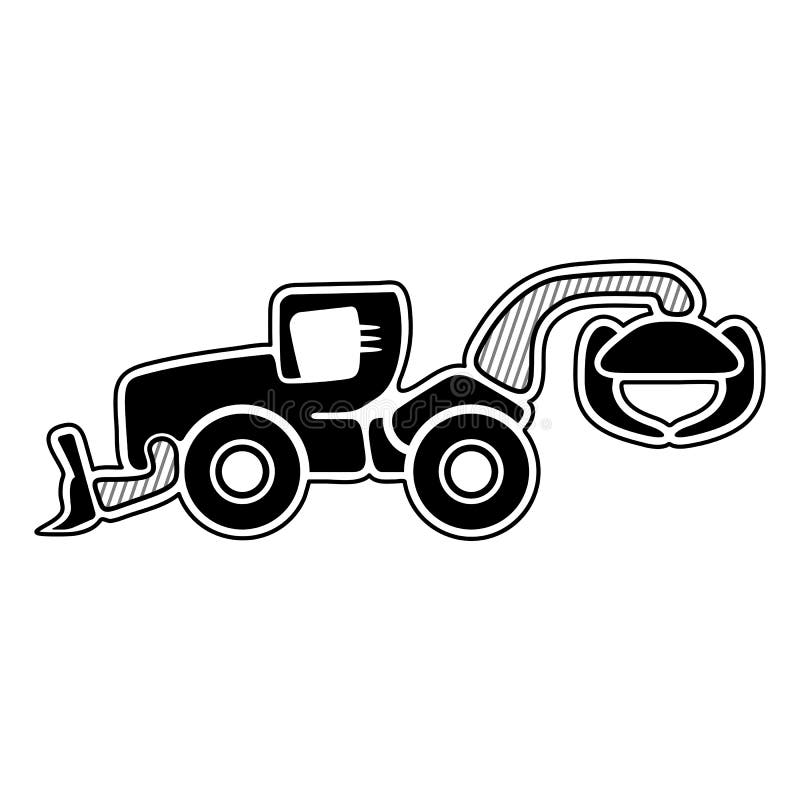 Grapple skidder stock vector. Illustration of duty, machine - 52874309