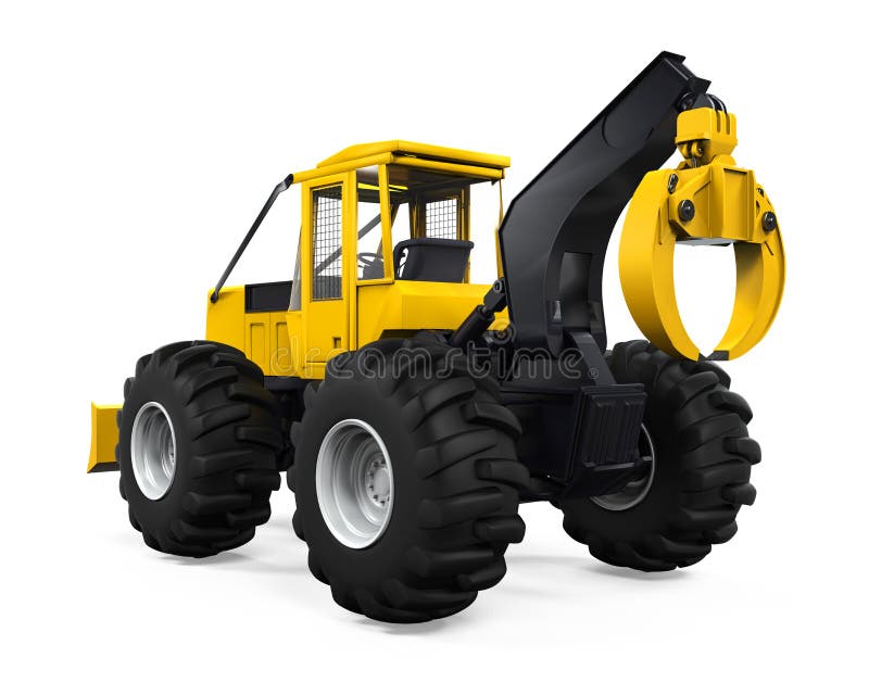 Skidder stock illustration. Illustration of tree, logging - 31331069