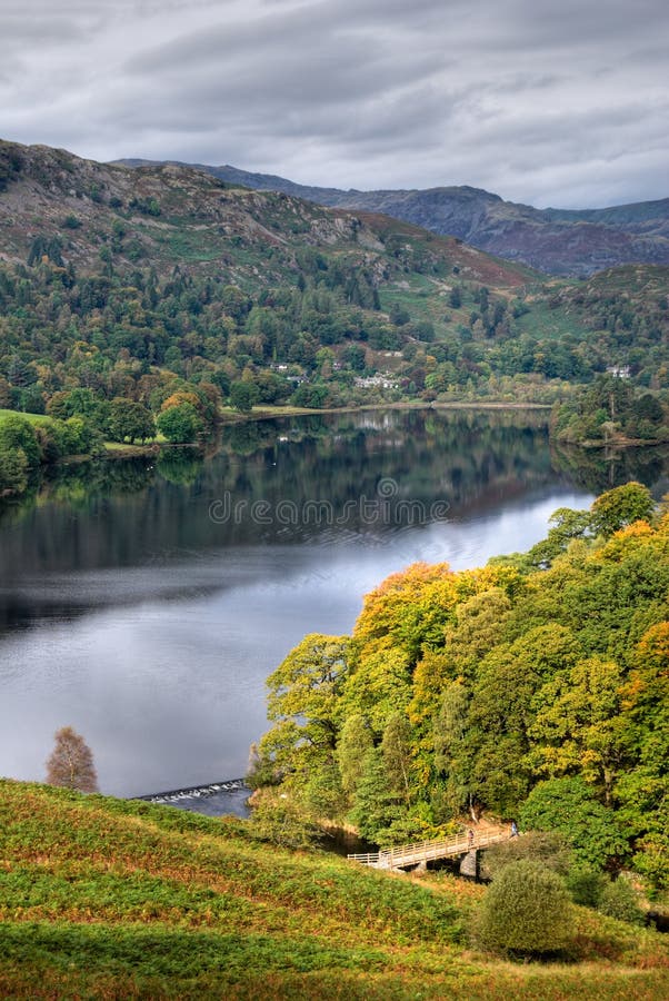 Grasmere in early Autumn stock photo. Image of tranquil - 3391366
