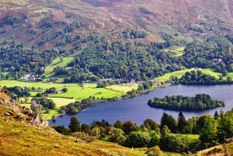Grasmere from Silver Howe stock photo. Image of nature - 17363050