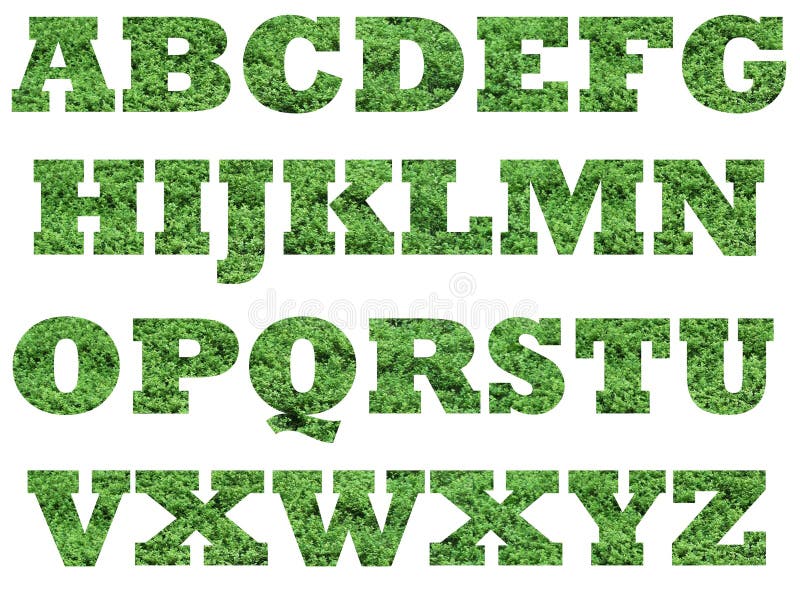 Grass Alphabet Capital Letters Stock Illustration - Image: 919871