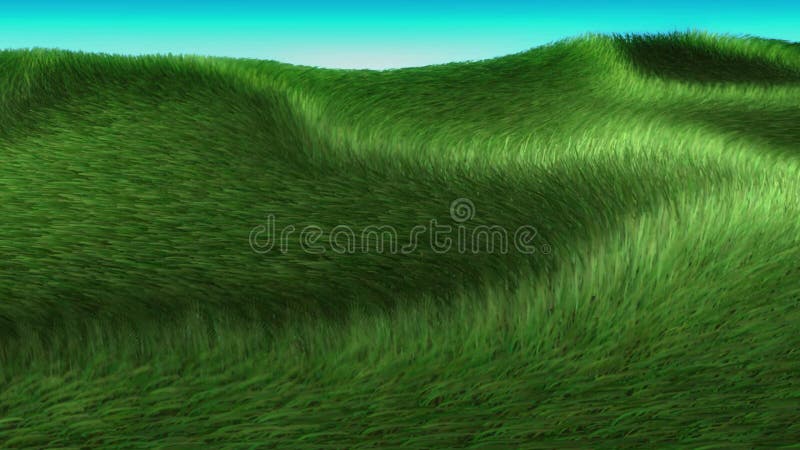 Grass animation in 3D stock video. Video of nature, motion - 41411739
