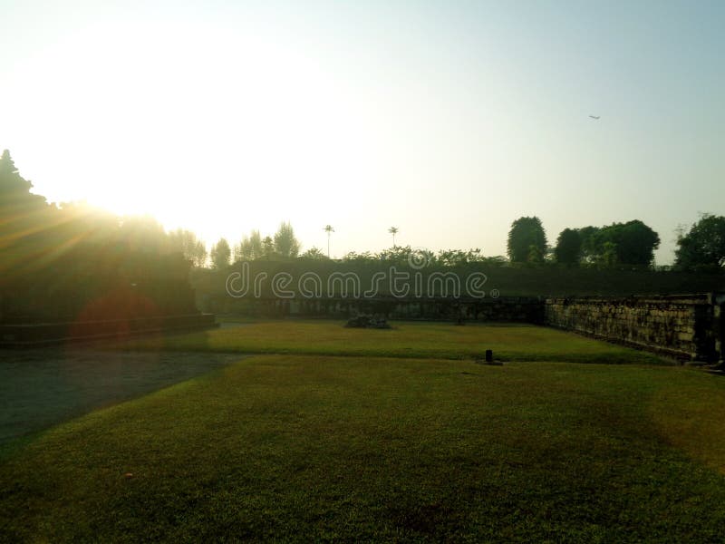 Grass around the temple stock photo. Image of brick - 119988412