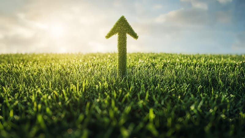 Grass Arrow Pointing Up. Concept for Growth, Progress, and ...