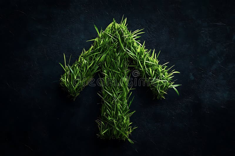 Grass Arrow Symbol stock illustration. Illustration of environment ...