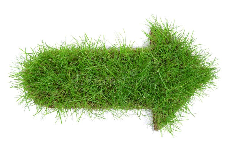 Grass Arrow on White Background Stock Photo - Image of computer, grass ...