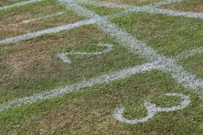 Grass Athletics Track Showing First, Second, Third Stock Photo - Image ...