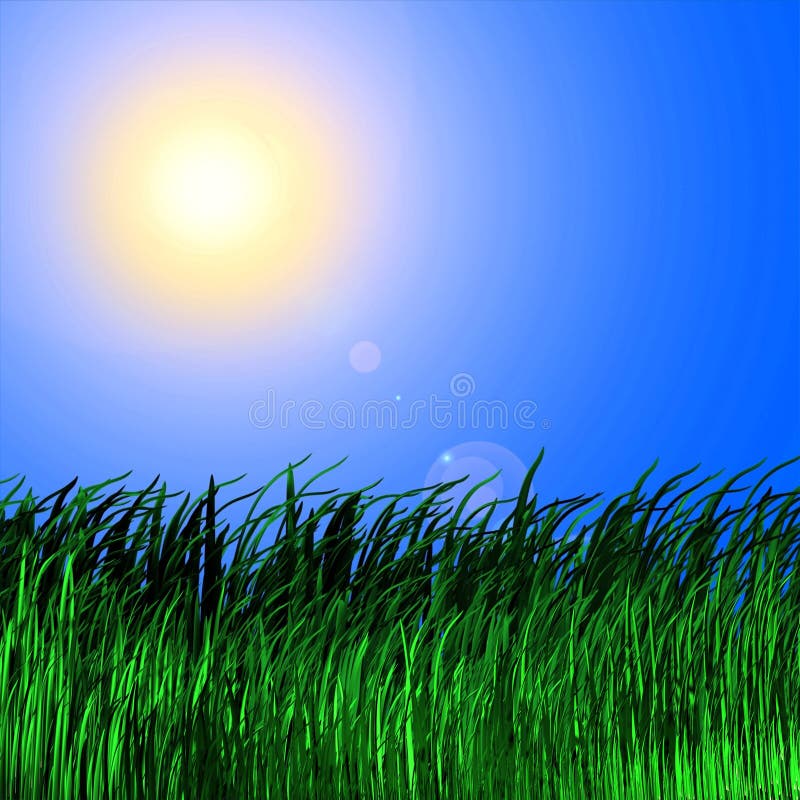 Green Grass Background. Nature Stock Illustration - Illustration of ...