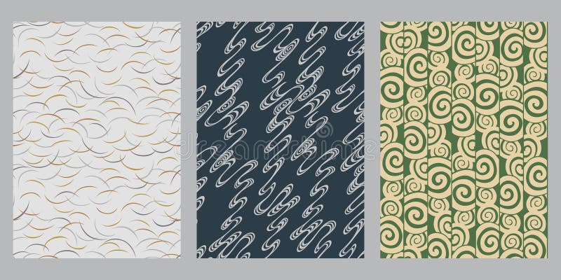 Japanese Grass Blades, Wave, Swirl Abstract Background Stock Vector ...