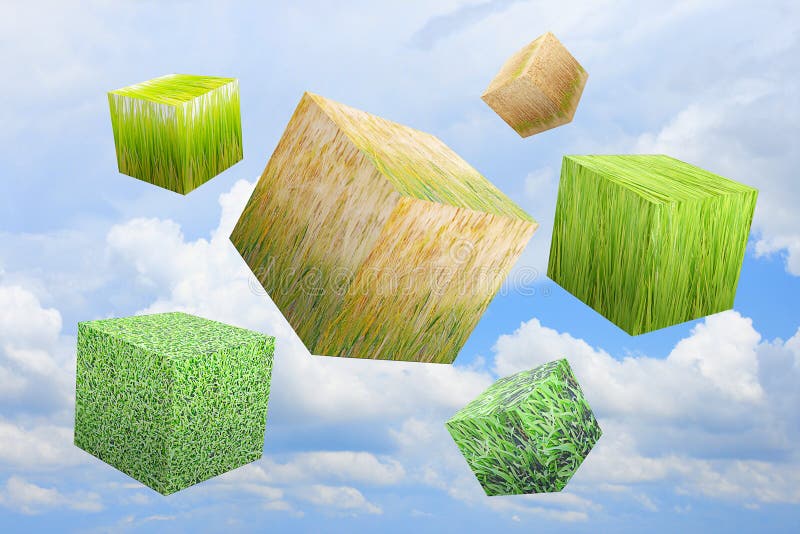 Grass box in sky stock image. Image of black, clean, copy - 23457149