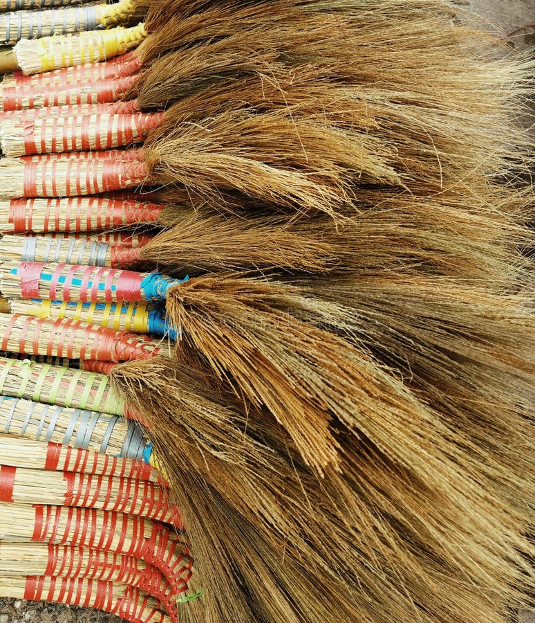 Grass broom stock image. Image of street, asia, grass - 62980489