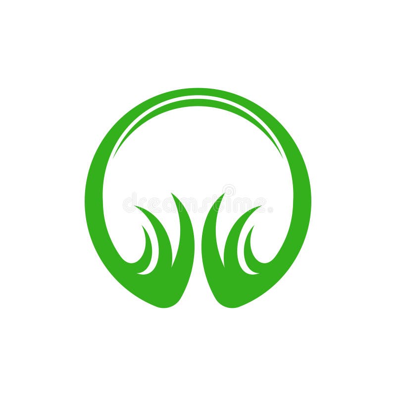 Grass in Circle Logo Design Template Vector, Suitable for Your Company ...