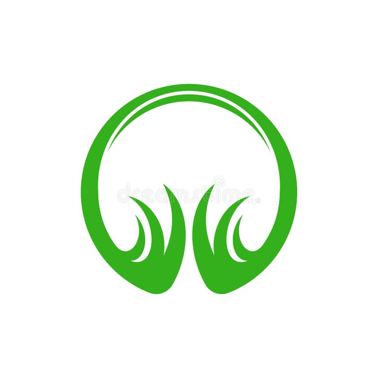 Grass in Circle Logo Design Template Vector, Suitable for Your Company ...