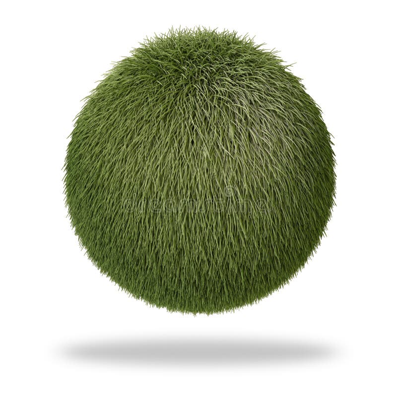 Grass covered sphere stock illustration. Illustration of green - 9644518
