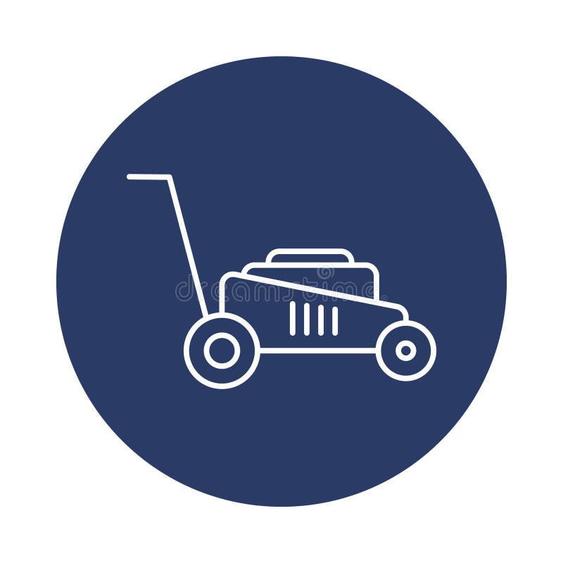 Grass Cut Machine, Mower, Lawnmower Icon Stock Vector - Illustration of ...