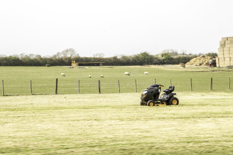 Grass Cutter Field stock image. Image of rideon, empty - 155606445