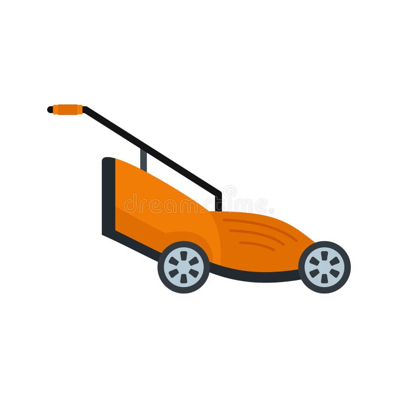 Grass Cutter Icon, Flat Style Stock Illustration - Illustration of ...
