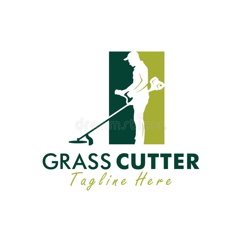 Grass cutter vector logo stock vector. Illustration of work - 301924963