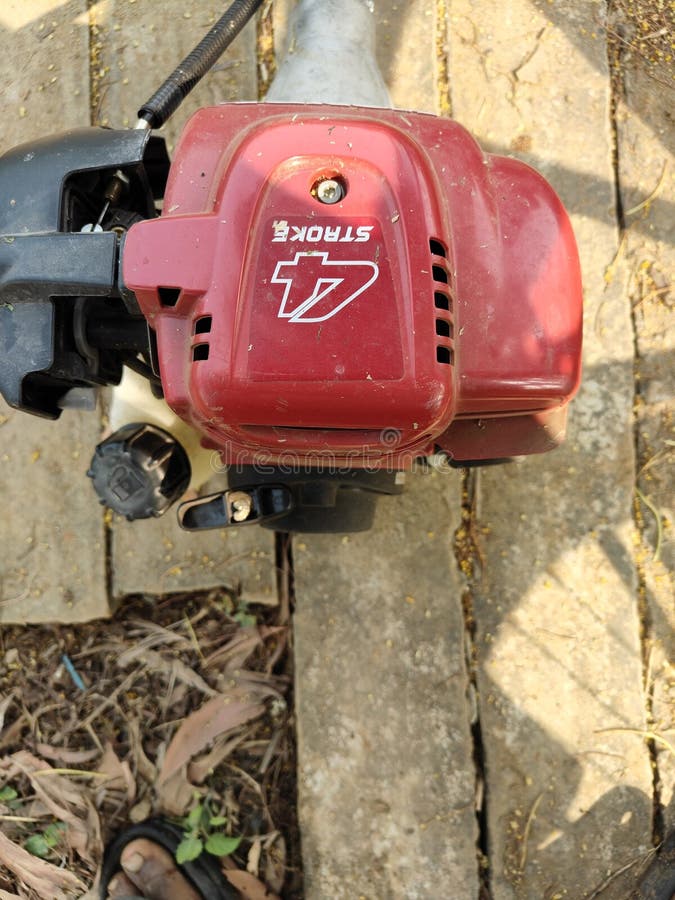 Grass Cutting Machine 4 Stroke Engine Stock Photo - Image of motorcycle ...