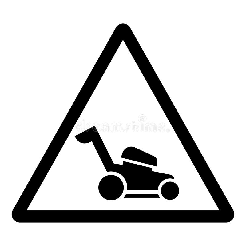 Grass Cutting Machine Symbol Sign,Vector Illustration, Isolate on White ...