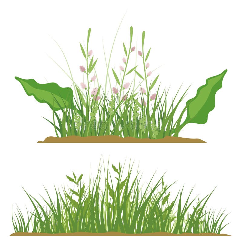 Grass Design Elements stock illustration. Illustration of green - 12149925