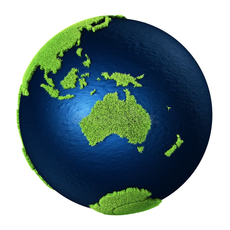 Grass Earth - Australia stock illustration. Illustration of world ...