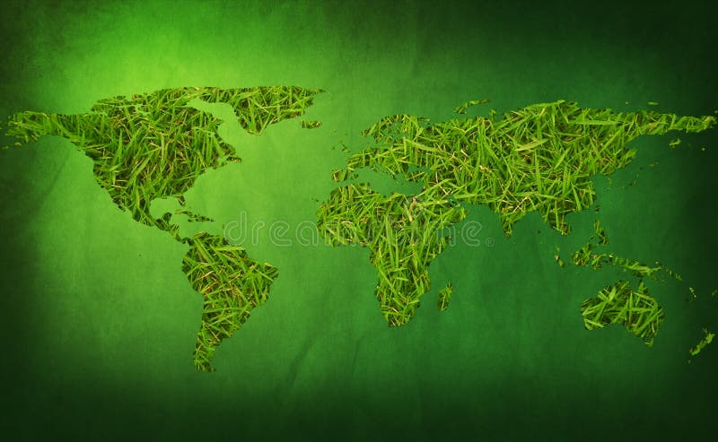 Grass earth map stock illustration. Illustration of countries - 7262348
