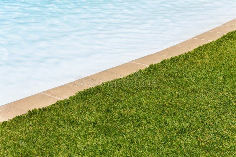 Grass Edge Swimming Pool Background Stock Photo - Image of pattern ...