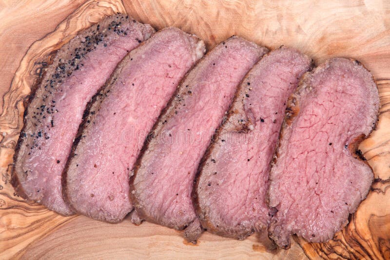 Grass Fed Juicy Corn Roast Beef Stock Photo - Image of cutting ...