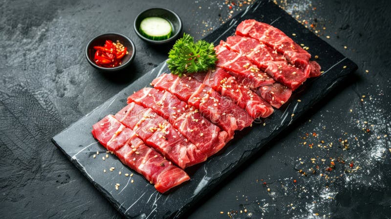 Grass Fed Wagyu Beef Sliced for Grilling Stock Image - Image of dinner ...