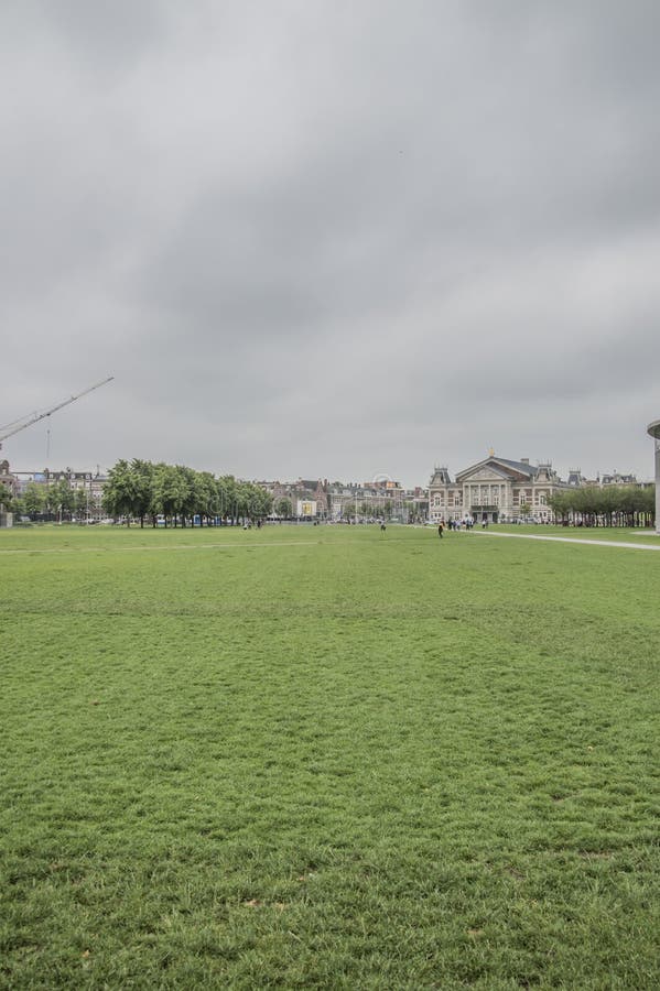 Grass Field at the Museumplein at Amsterdam the Netherlands Editorial ...