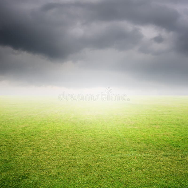 Grass Fields and Sun Sky with Beautiful Cloud Stock Photo - Image of ...