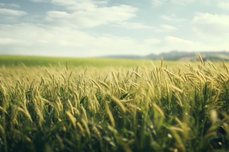 Grass Flowers in a Blurred Field Texture Stock Illustration ...